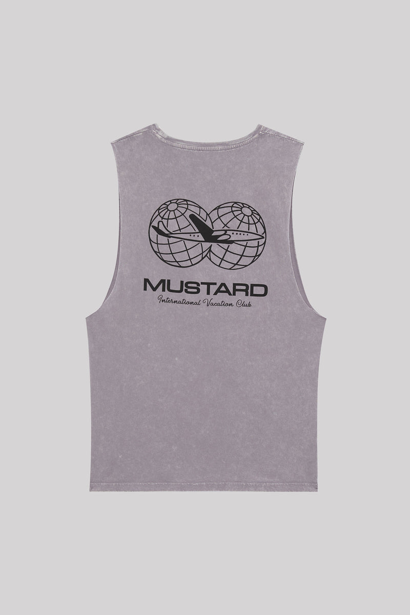 Vacation Club Singlet, Washed Lilac – Mustard Clothing
